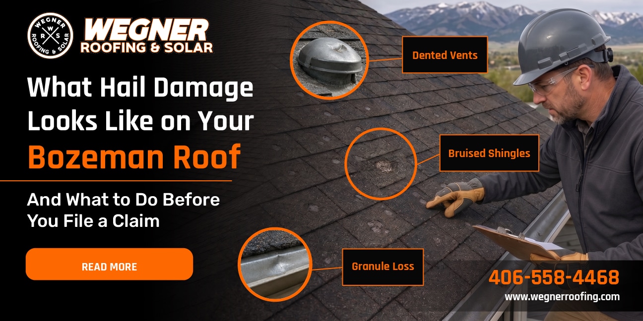 Hail Damage Roof Inspection in Bozeman | Wegner Roofing
